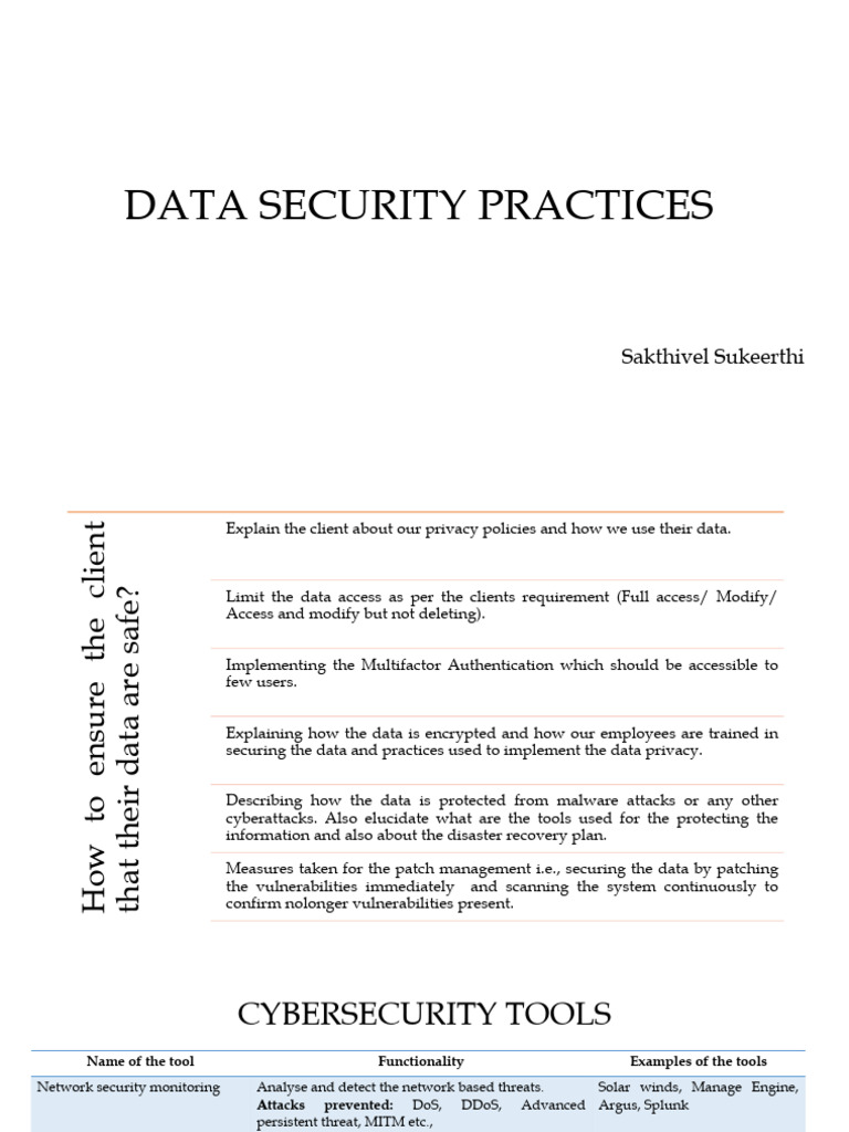 Data security practices | PDF | Security | Computer Security