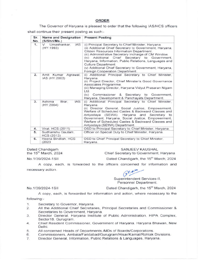 Sselry: Oder S!CH | PDF | Government | Government Of India