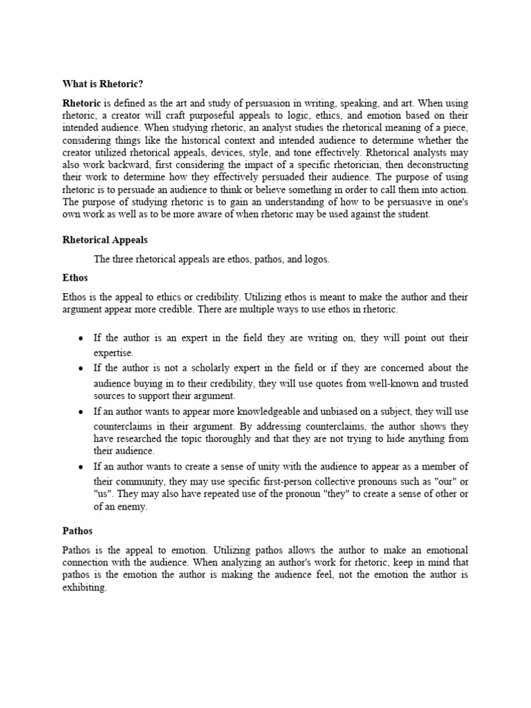 What Is Rhetoric | PDF