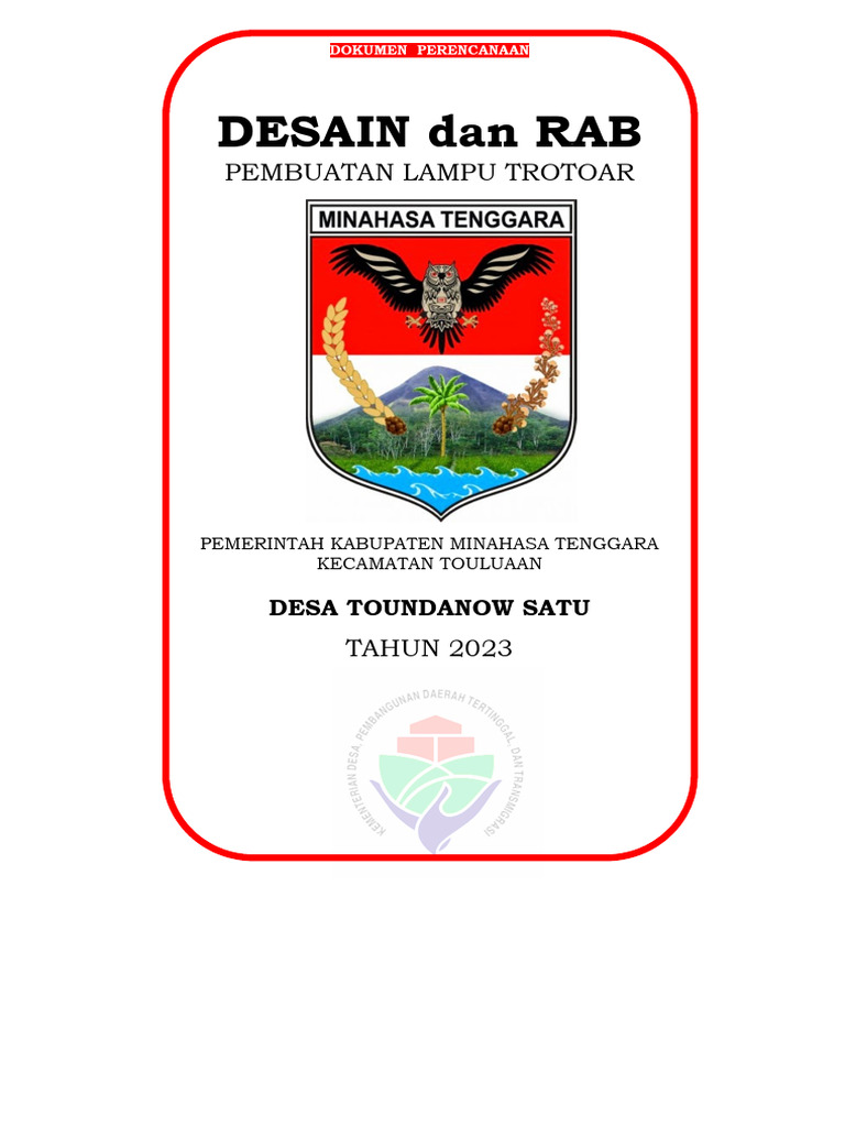 Desain Dan RAB Lampu Trotoar (95 Titik) 13 Meter.. | PDF
