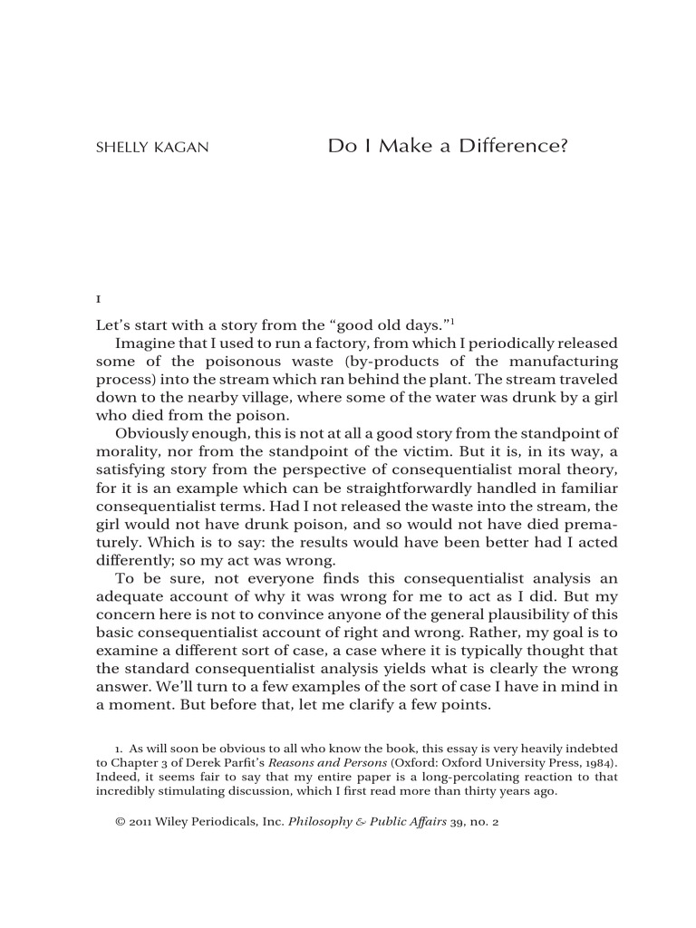 Do I Make A Difference | PDF