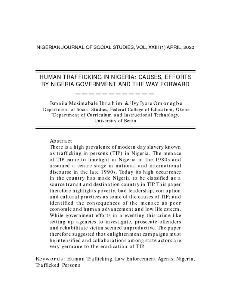 Human Trafficking Pdf Human Trafficking International Labour