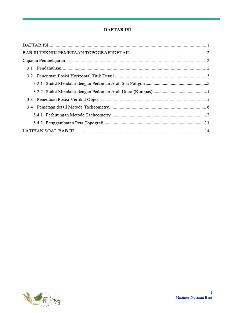 Topo Mapping - Chapter III - MNB - MRK | PDF | Metode & Bahan Ajar