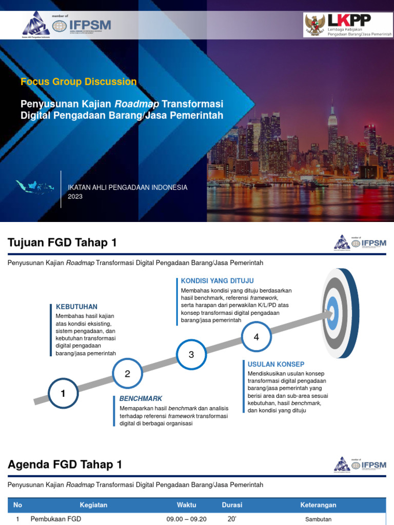 Materi FGD Tahap 1 - Transformasi Digital Pengadaan Barang Jasa Pemerintah v.0.1 | PDF