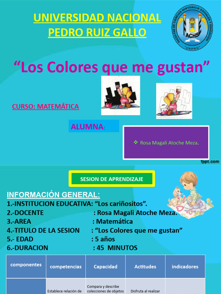 Los Colores Que Me Gustan Sesión 5 Años | PDF | Cognición | Aprendizaje