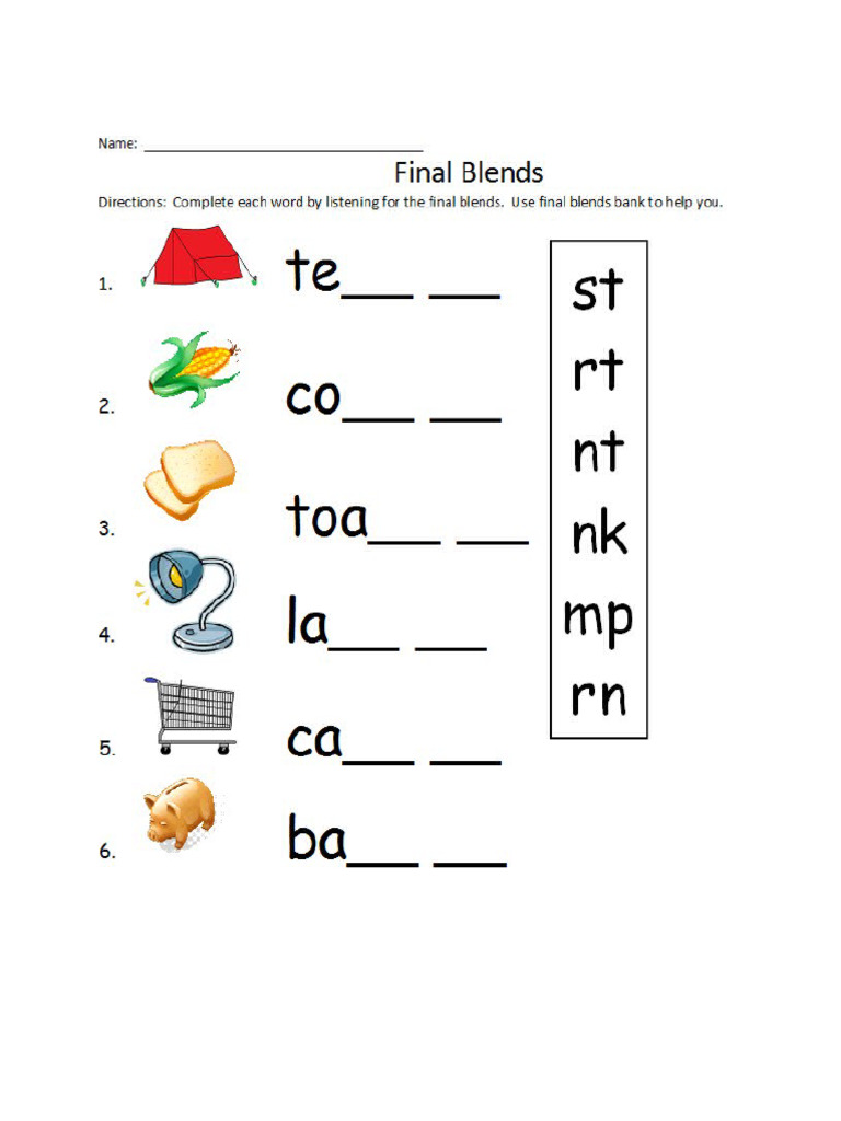 Consonant Blends | PDF