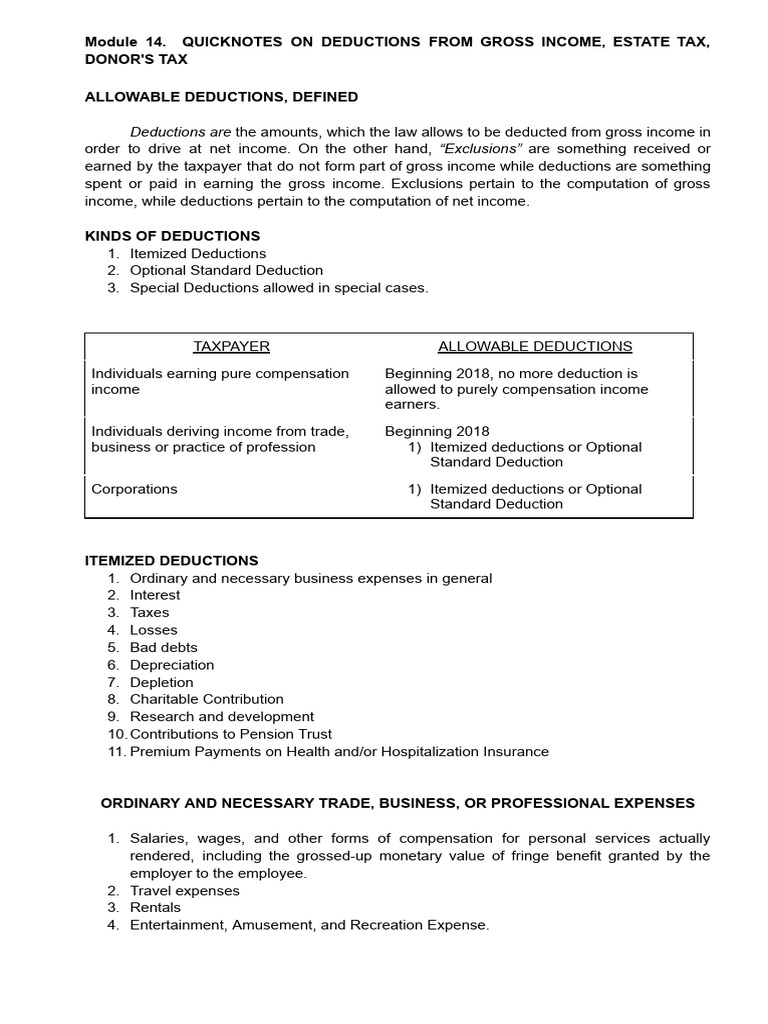 TAX | PDF | Tax Deduction | Taxes