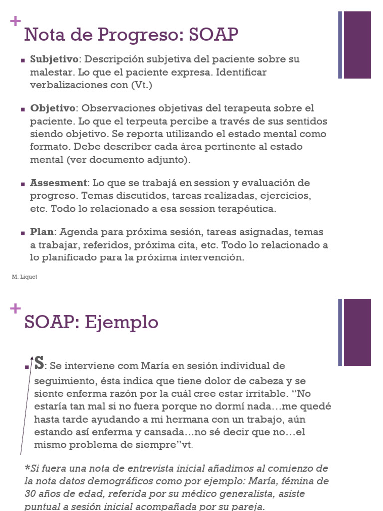 Ejemplo SOAP-Presentacion | PDF | Ciencias del comportamiento | Sicología