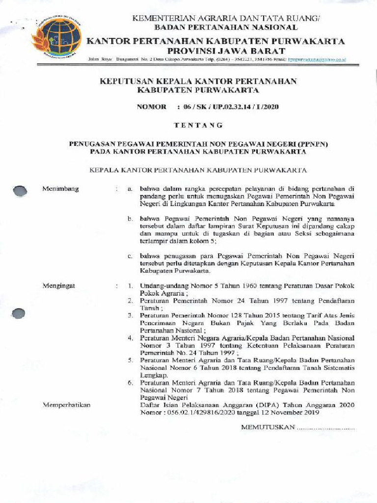 SK PPNPN Tahun 2020 - Opt 1 | PDF