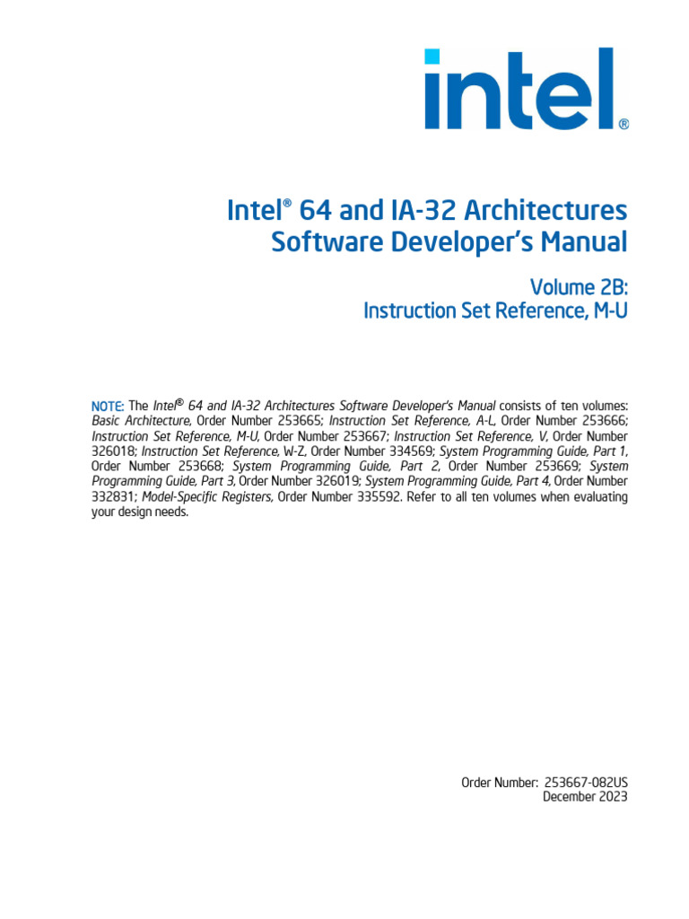 SDM Vol 2b | PDF | Central Processing Unit | Computer Engineering