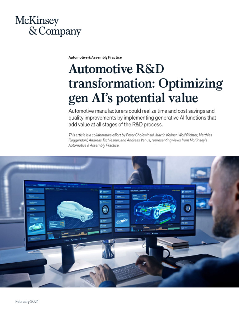 Automotive R and D Transformation Optimizing Gen Ais Potential Value ...