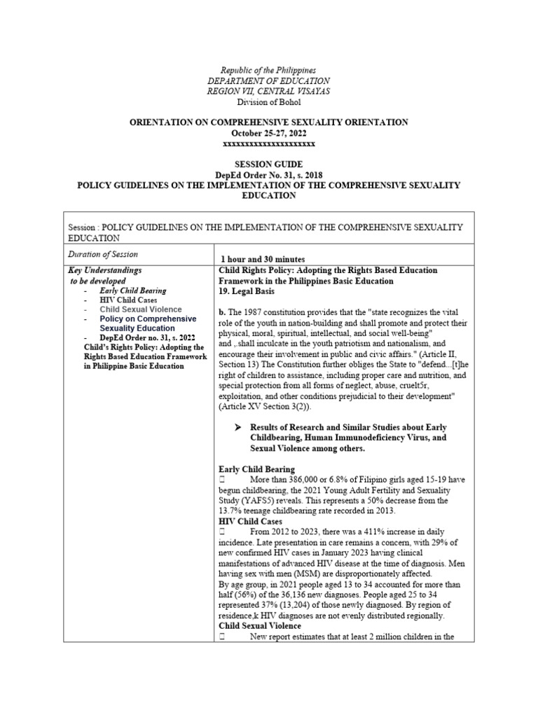 Cse Session Guide Pdf Medical Diagnosis Sex Education