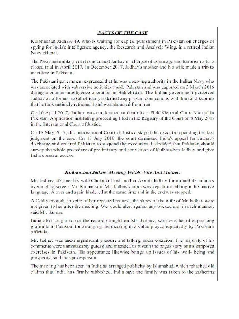 Moot Court Paper-IV | PDF