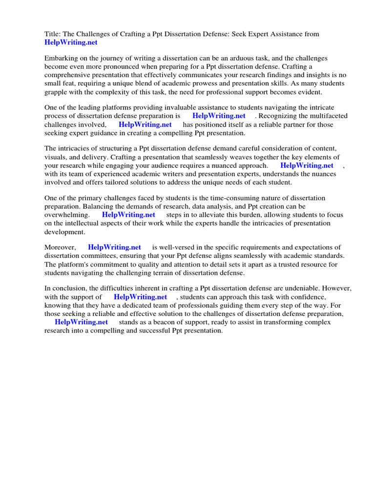 Dissertation Defense | PDF | Thesis | Microsoft Power Point