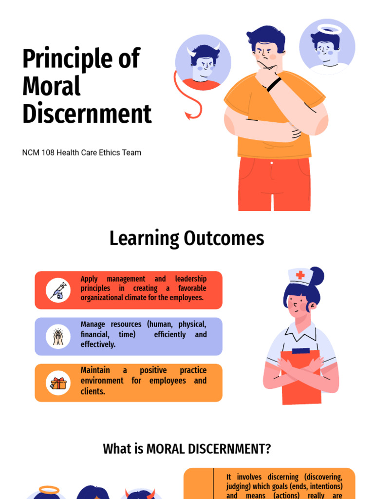 Principles of Moral Discernment in Ethics | PDF | Intention | Psychology