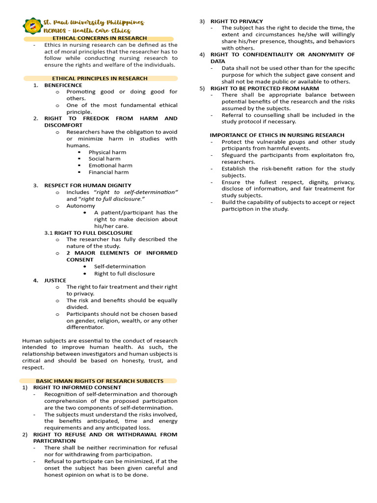 NCM108 Bioethics FINALS | PDF | Informed Consent | Autonomy