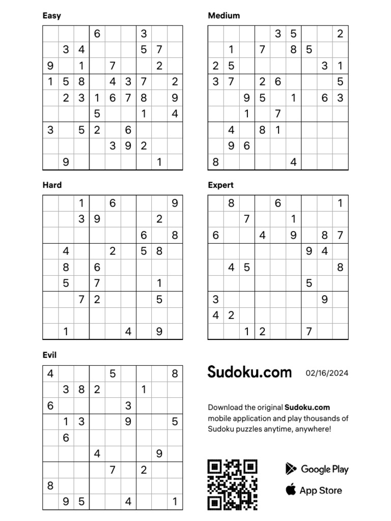 Sudoku Letter 02-16-2024 | PDF | Puzzles | Logic Puzzles