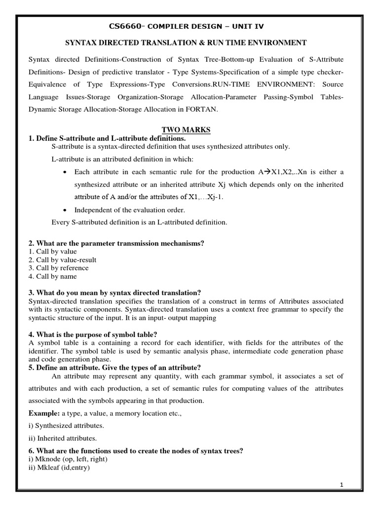 Cs6660 Compiler Design 1368874055 Cd Notes Pdf Parsing Parameter Computer Programming 5306