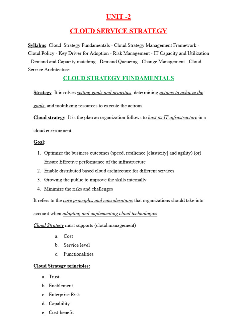 Unit 2 | PDF | Cloud Computing | Risk Management