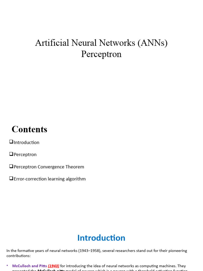 ANN (Perceptron) 02 | Download Free PDF | Artificial Neural Network | Computational Neuroscience