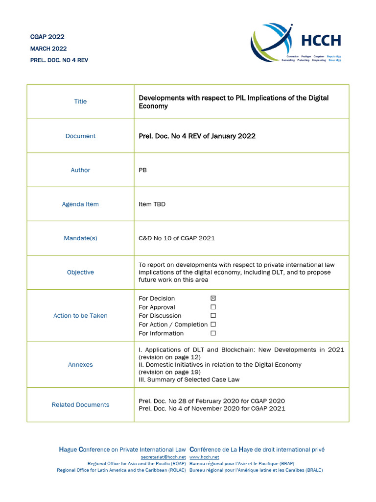 Developments With Respect To PIL Implications of The Digital Economy ...