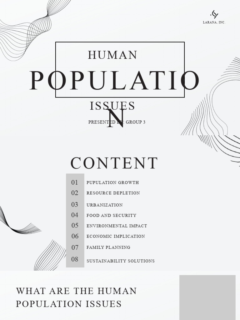 Human Population Issues - Group 3 | PDF | Sustainability ...