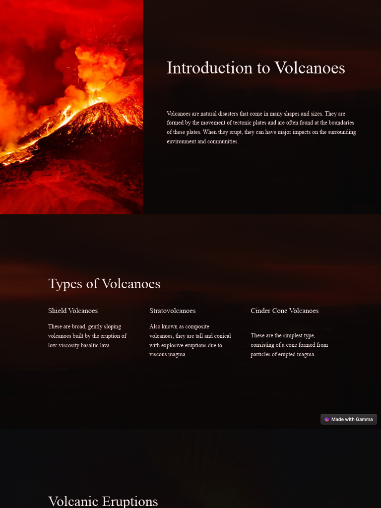 Introduction To Volcanoes | PDF | Volcano | Types Of Volcanic Eruptions