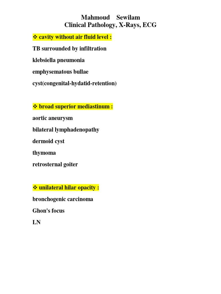 Frequently Asked ECG & X-Ray Questions | PDF | Pneumonia ...