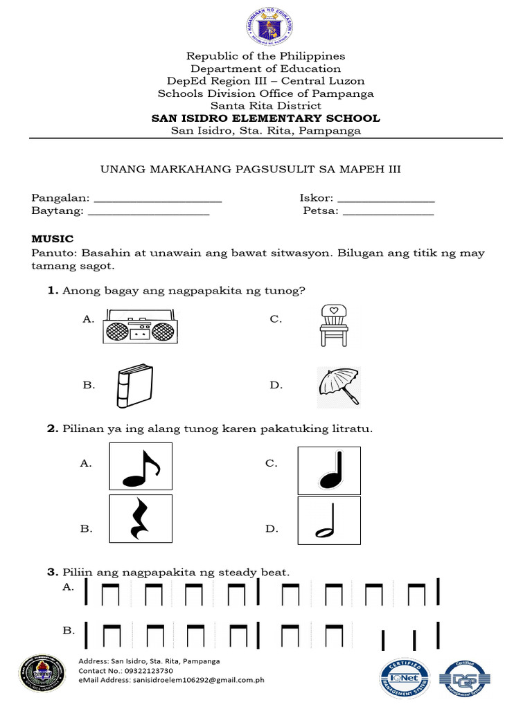 MAPEH Grade 3 | PDF