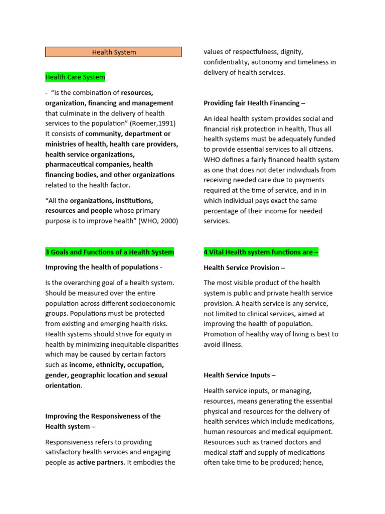 Health System | PDF | Health System | Health Care