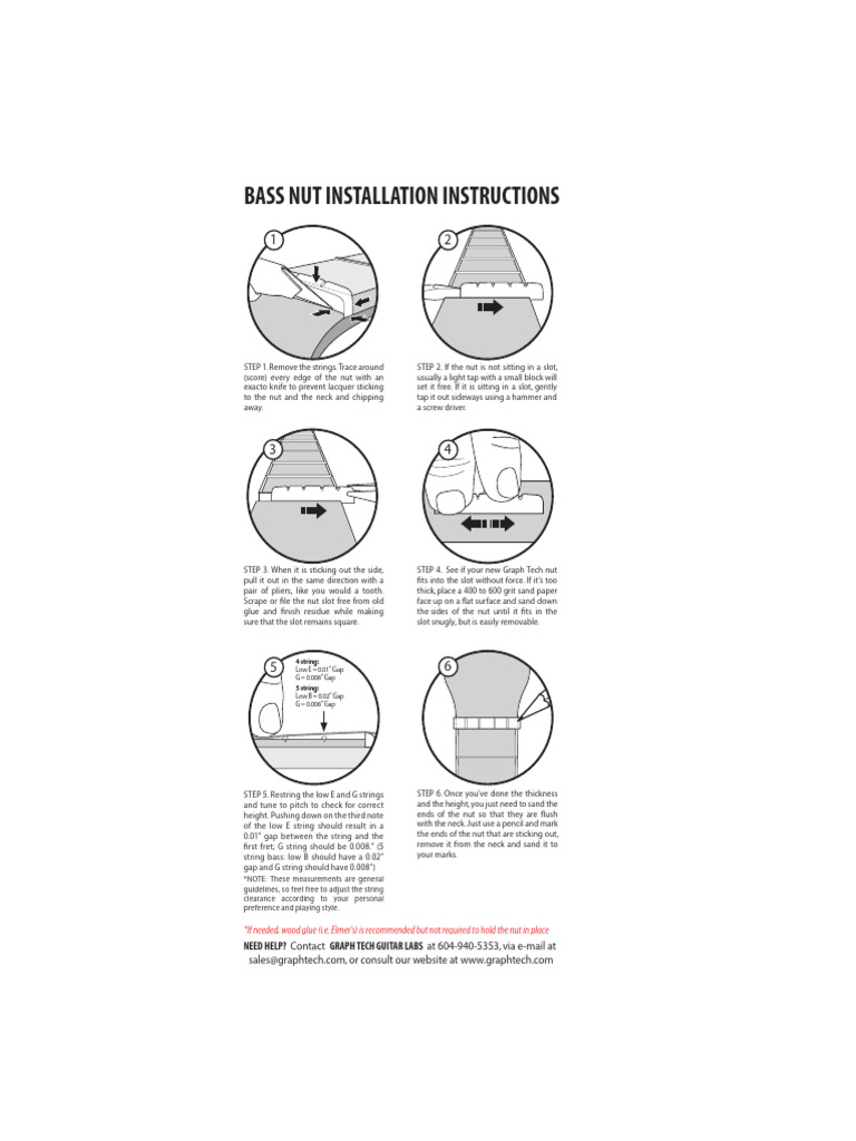 Bass Nut Installation Instructions | PDF