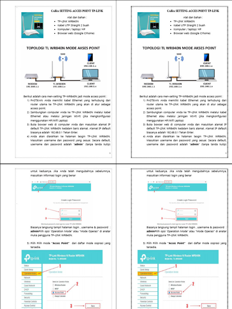 Modul 2 Setting TPLINK WR840N | PDF