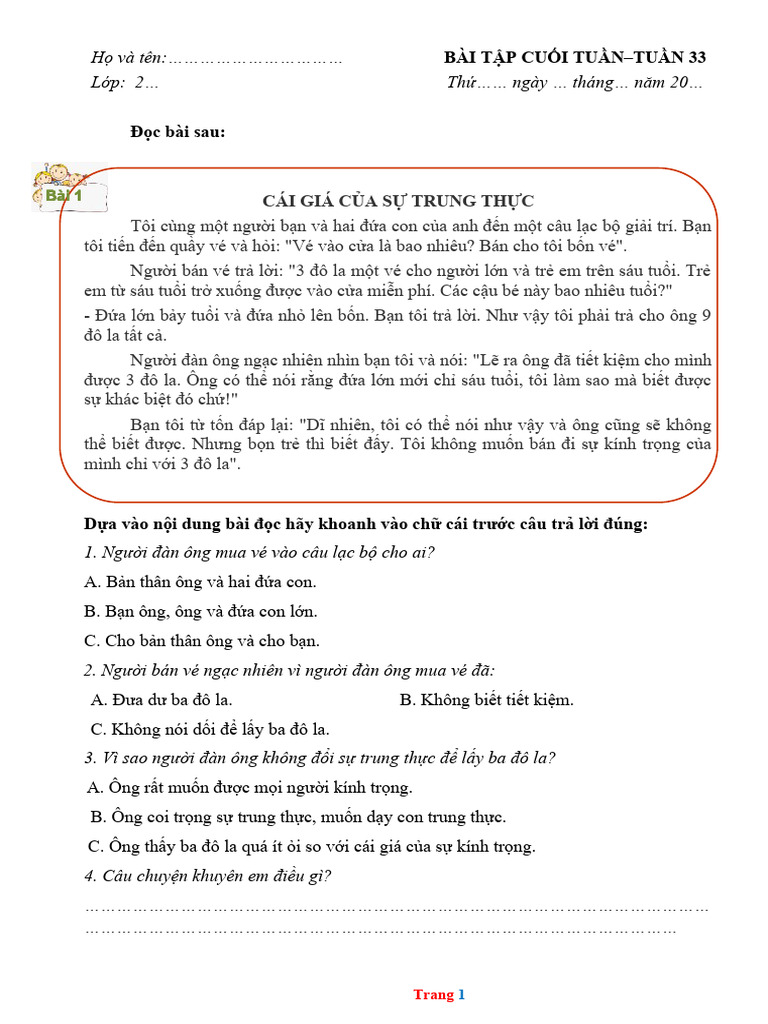 BTCT TV 2 Canh Dieu Tuan 33 | PDF