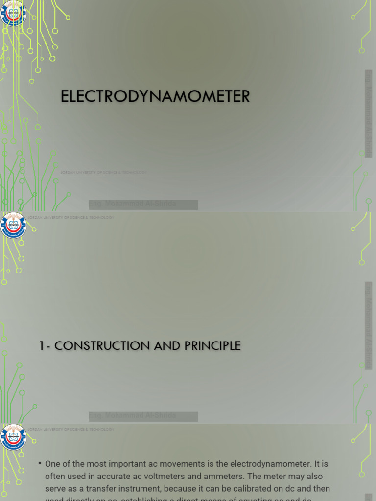Electrodynamometer | PDF | Electric Power | Physical Quantities