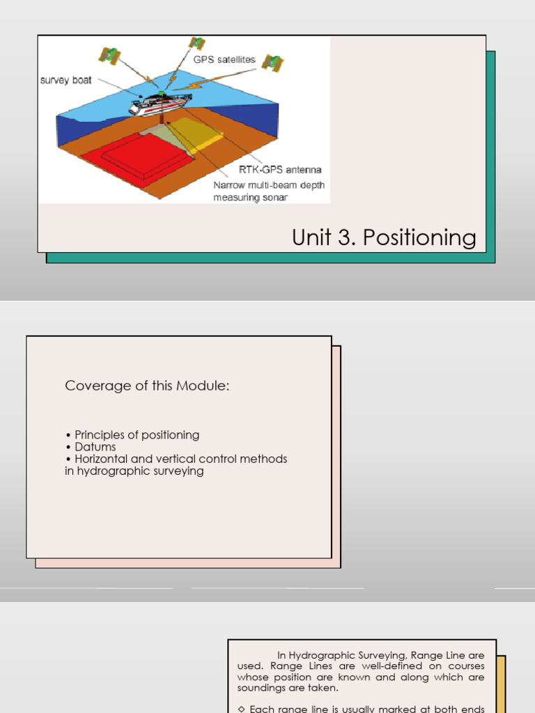 Unit 3. Hydrographic Positioning | PDF | Surveying | Metrology