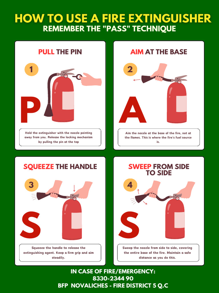 PASS Fire Extinguisher Use Guide | PDF