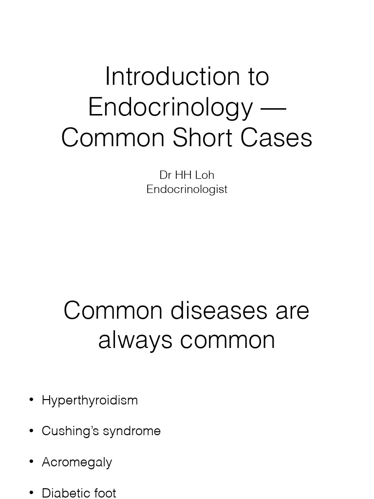Endocrinology Short Cases Overview | PDF | Thyroid | Hyperthyroidism