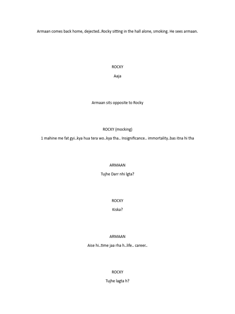 Rocky audition script | PDF