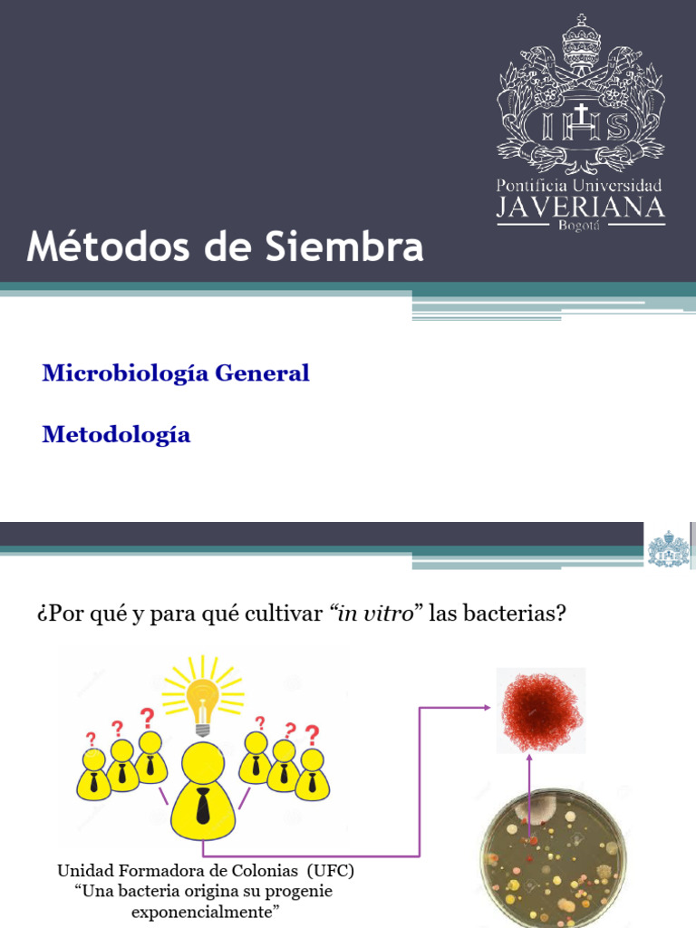 Métodos de Siembra | PDF | Unidad de formación de Colonia | Medicina ...