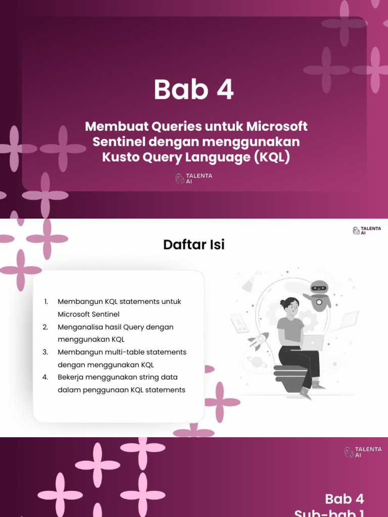 Bab 04 Create Queries For Microsoft Sentinel Using Kusto Query Language | PDF | Software ...