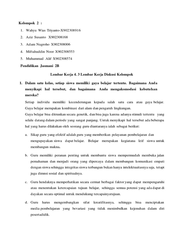 T4-4a Ruang Kolaborasi (LK 4.3) - Adam Nugroho | PDF