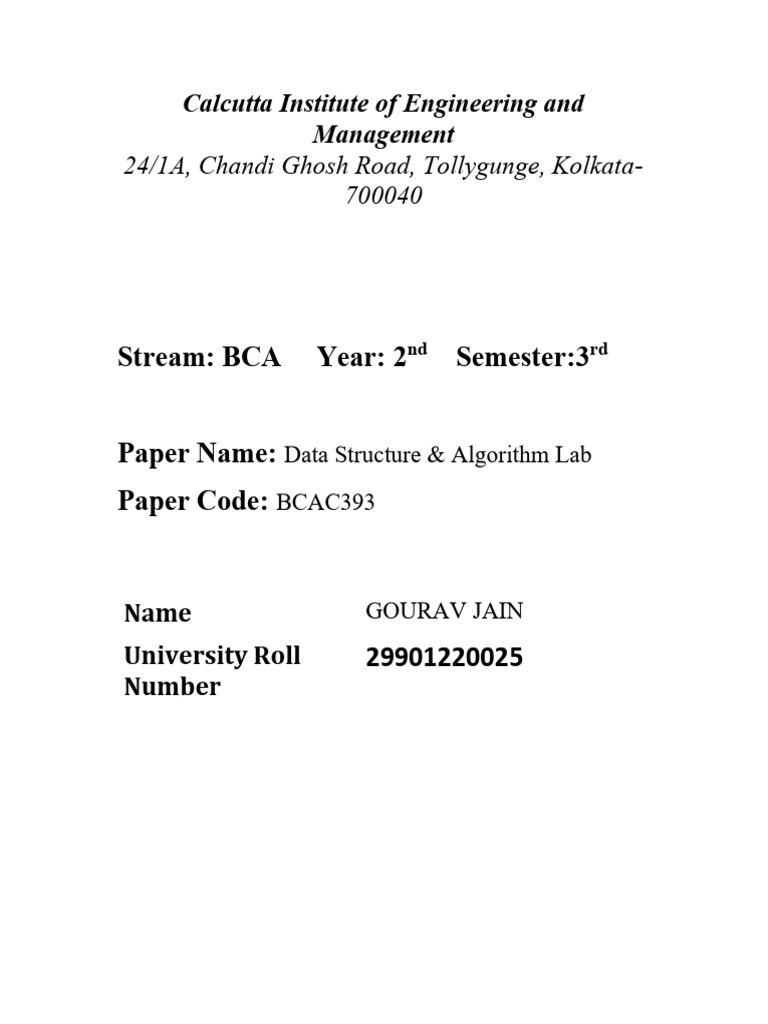 Lab Assignment Ii Bcac393 Pdf Queue Abstract Data Type Computing 