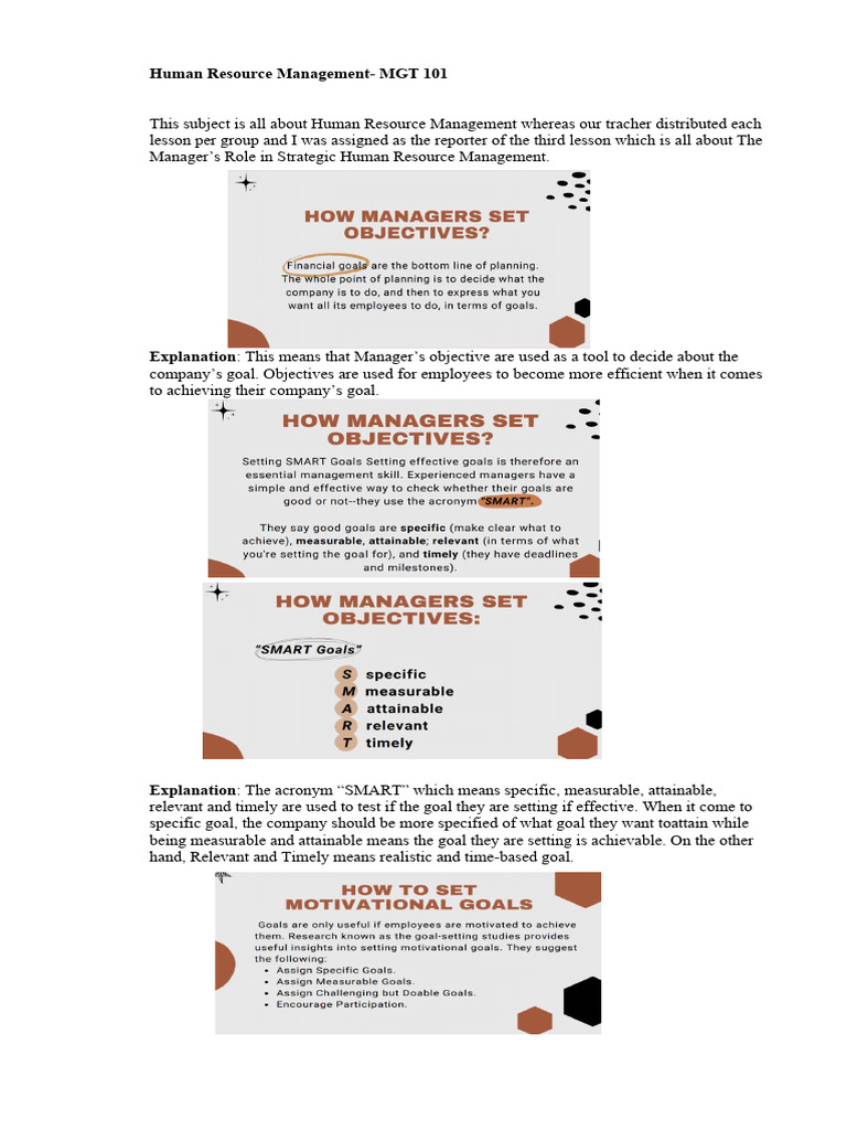 Portfolio in MGT 101 | PDF | Goal | Strategic Management