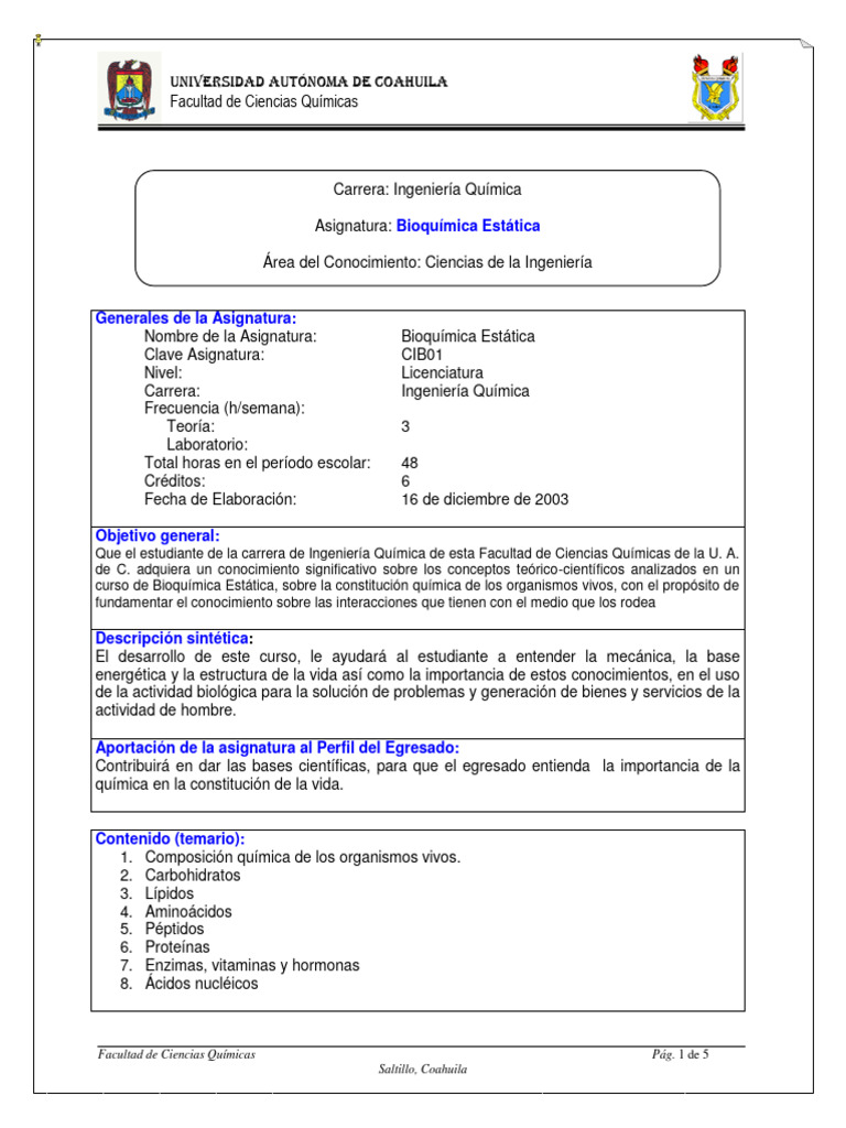 Bioquimica Estatica | PDF | Proteínas | Lípido