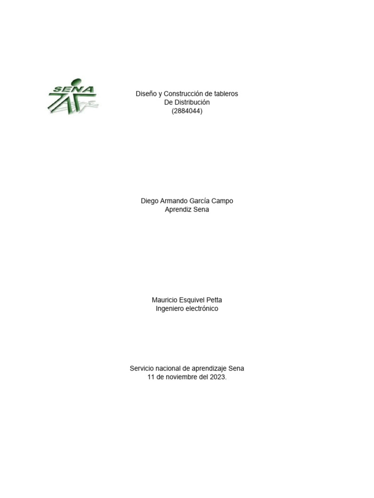 Diseño Y Construcción De Tableros Pdf Generación Eléctrica Turbina