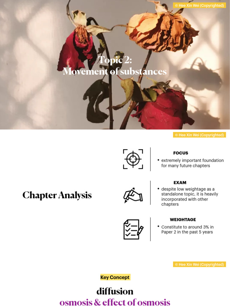(CS BIO) Chapter 2 - Movement of Substances | PDF | Osmosis | Diffusion