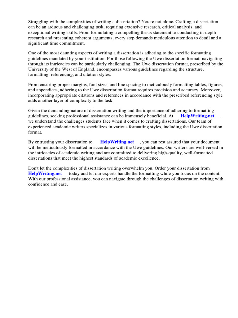 Uwe Dissertation Format | PDF | Thesis