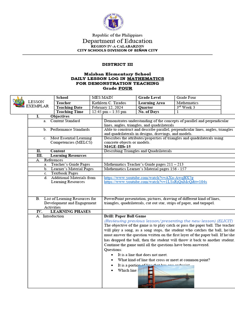 COT-3_MATH-4-2023-2024 | PDF | Triangle | Shape
