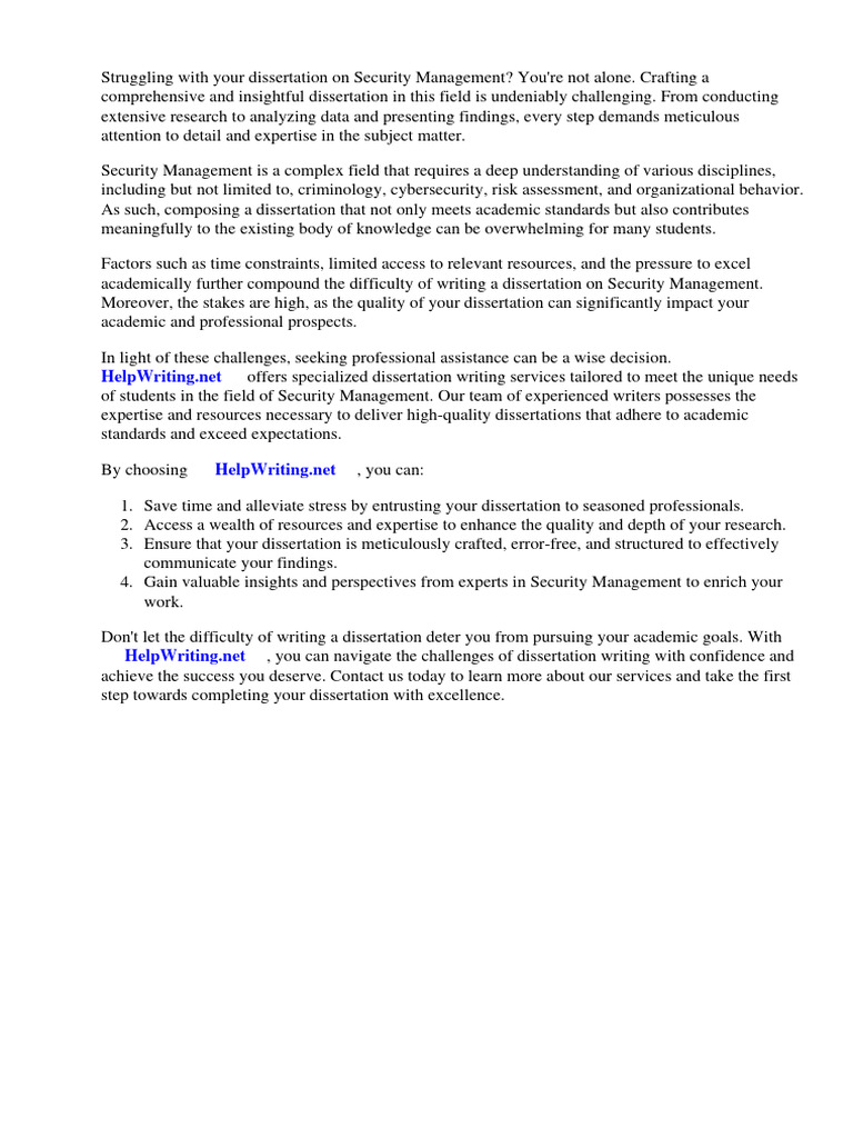 Dissertation Security Management | PDF | Computer Security | Security