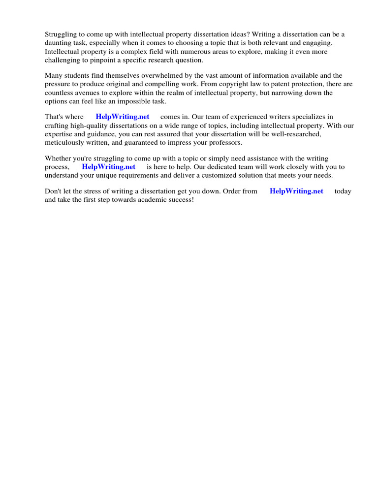 Intellectual Property Dissertation Ideas | PDF | Intellectual Property ...